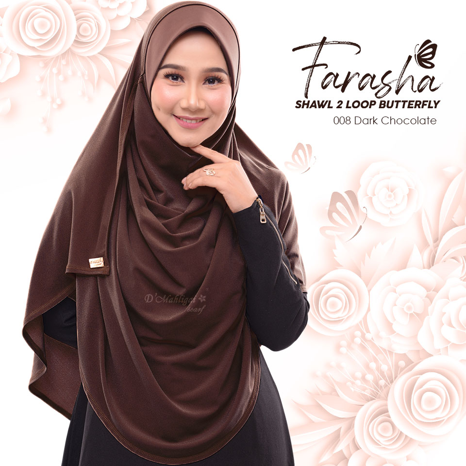 SF 008 (Dark Chocolate) • D'Mahligai Scarf