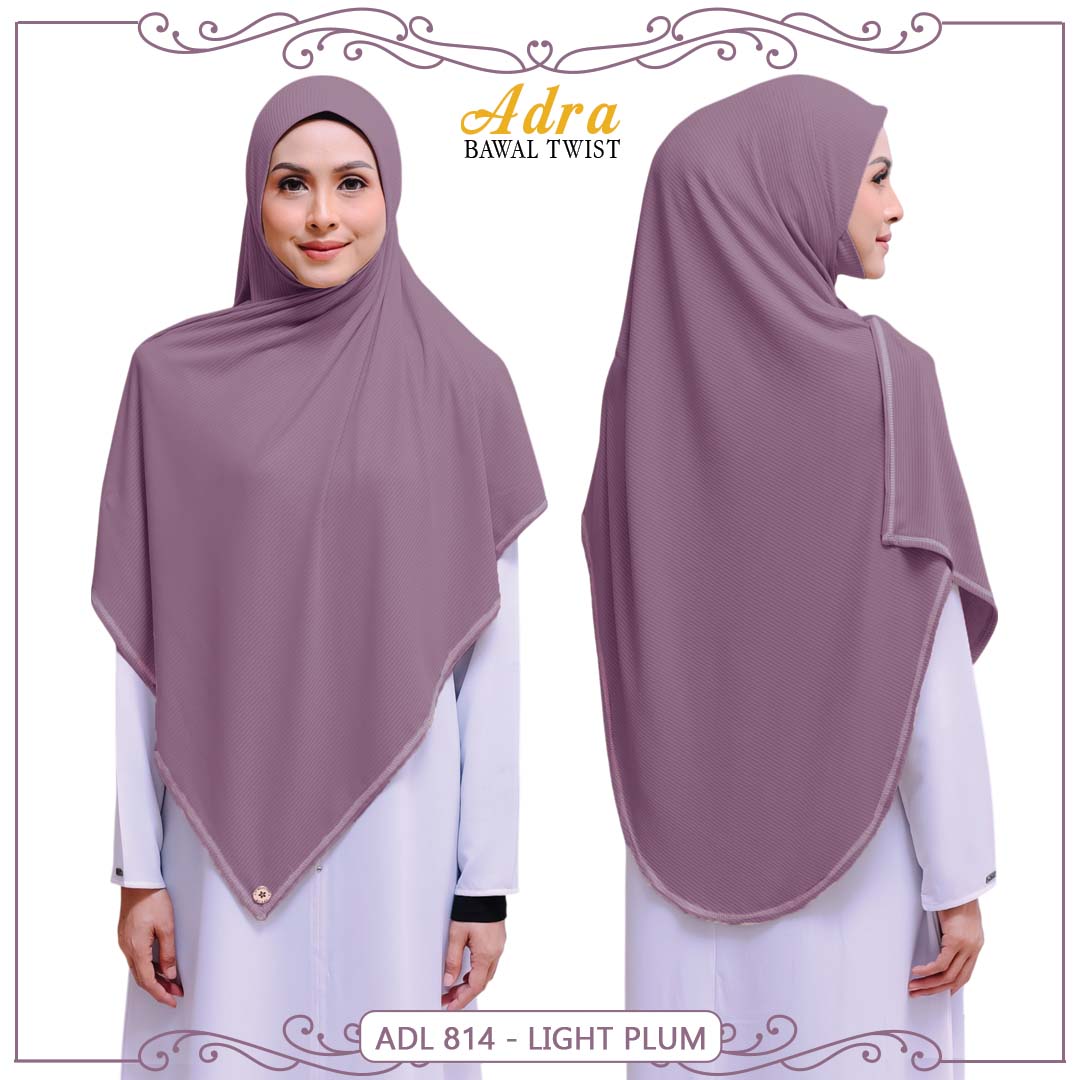 ADL (L) 814 – Light Plum • D'Mahligai Scarf