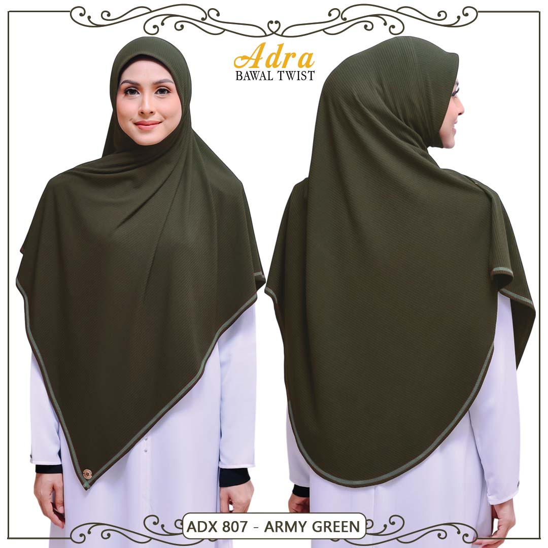ADX (L) 807 – Army Green • D'Mahligai Scarf